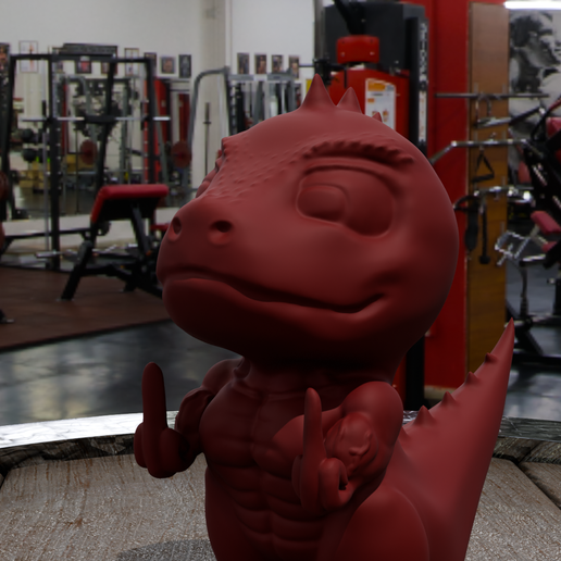 🦖 Dino middle finger・Free STL File for 3D printing・Cults
