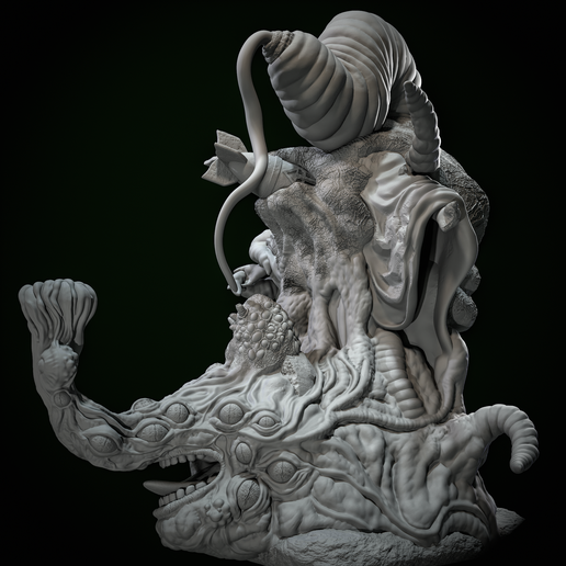 ⛩️ Trench Crusade Terrain shrine, Corrupted Black Grail Statue・ STL ...