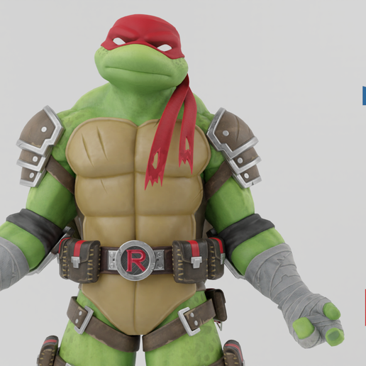 Archivo STL Raphael TMNT Lowpoly Rigged 🎨 (OBJ)・Modelo para descargar e ...