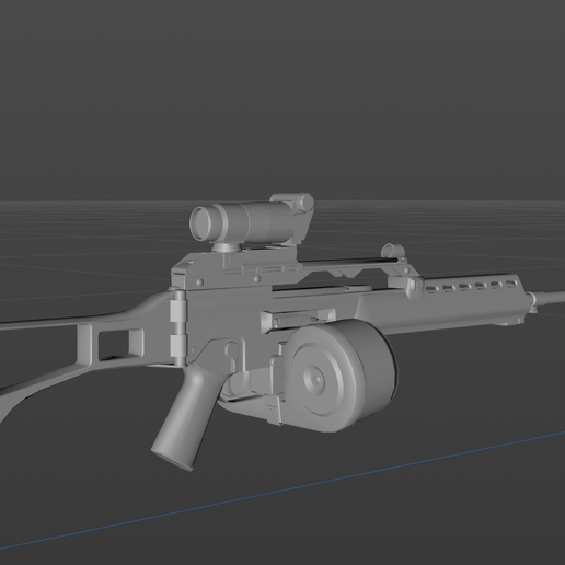 OBJ file German MG36 light machine gun 🔫 ・3D printable model to ...