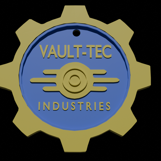 🗝️ Vault-Tec Logo Keychain・Free STL File for 3D printing・Cults