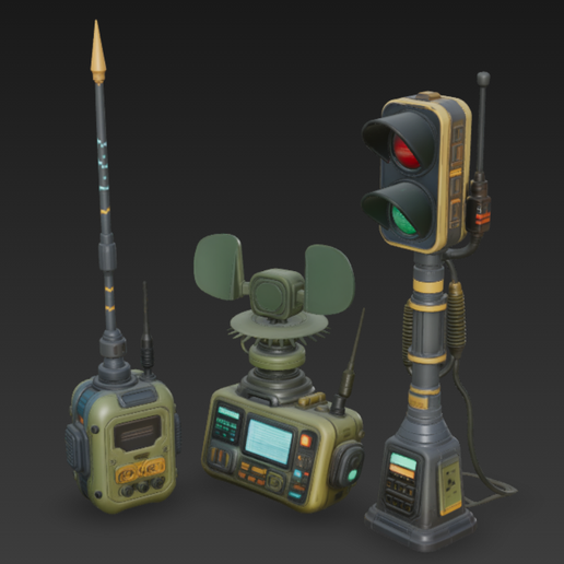 🆓 FREE - GROUND SIGNAL REPEATER 2 - Sci-Fi Radar Prop - STL + OBJ (4K ...
