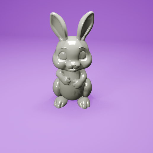 🐇 Curious Whimsical Rabbit Sitting – Expressive Bunny STL Model for 3D ...