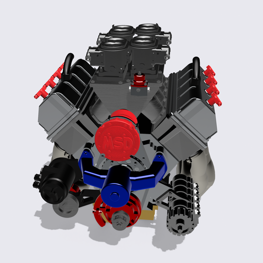 🏎️ PRO STOCK HEMI COMPLETE HIGH DETAIL 3D PRINT MODEL・ STL File for ・Cults