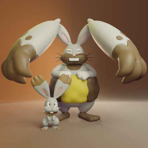 🐉 Pokemon - Bunnelby and Diggersby・ STL File for ・Cults