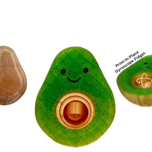 🥑 Avocado Gyroscopic Fidget Toy (GyrAvo)・Free 3D File for ・Cults