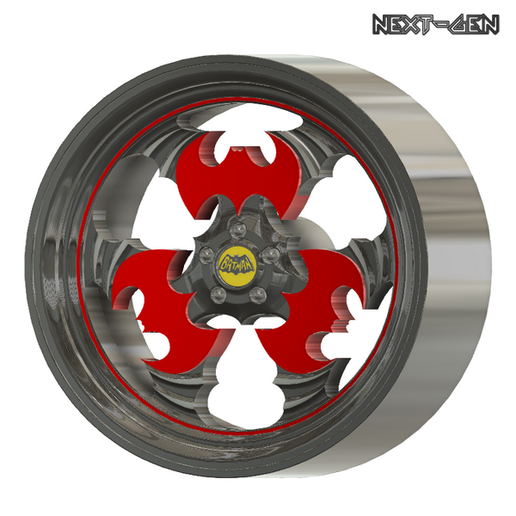 STL file Next-Gen - Batman (Version 2) - Real Rims For Scale Model Cars ...