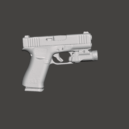 🔫 Glock 43X MOS with Streamlight TLR7 Sub Real Size 3D Gun Mold・ STL File for 3D printing・Cults