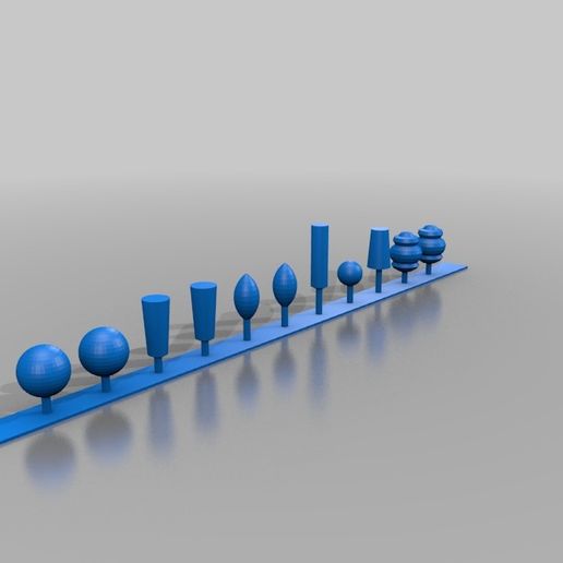 Free 3D file row of trees・3D printer design to download・Cults