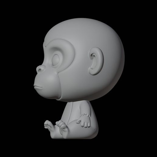 👶 Cute Baby Monkey Cartoon Character 3D Model・ 3D File for 3D printing ...