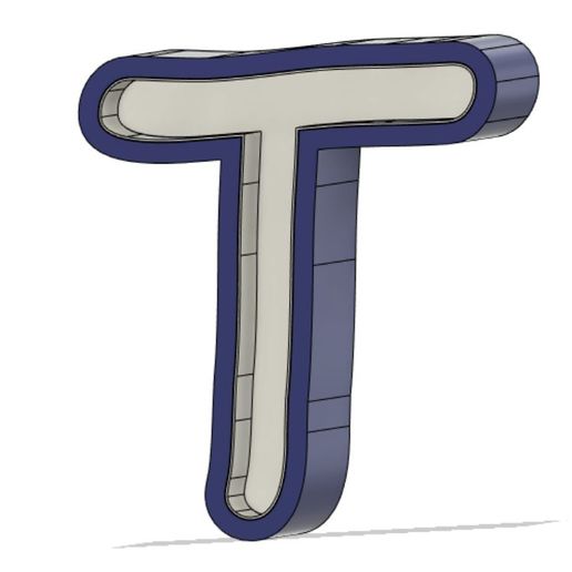 Fichier STL LETTRE LUMINEUSE SHINING LED LAMP T・Plan imprimable en 3D à télécharger・Cults