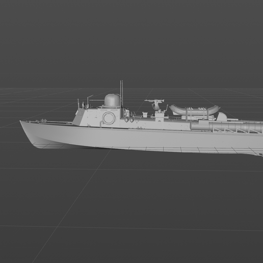 🛥️ German KM5 class torpedo boat 3D model material・ OBJ File for 3D ...