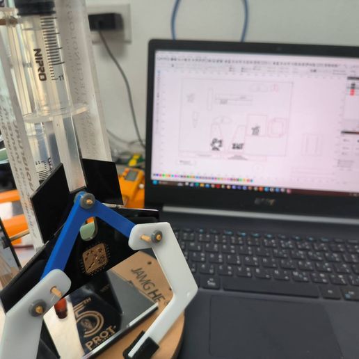 💪 Hydraulic Arm with syringe・Free DXF File for 3D printing and CNC ...