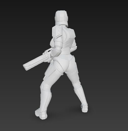 🛰 3D Printable Space Commando: Female Warrior Figure – Icon of Future ...