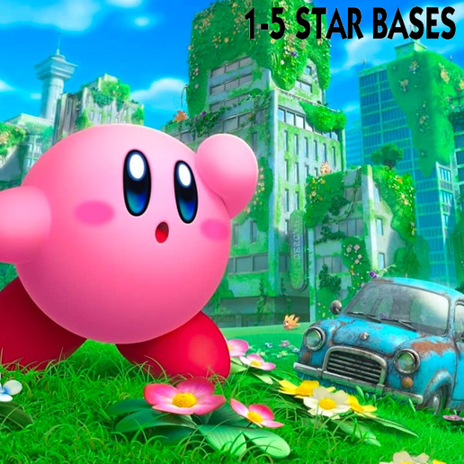 🌃 Kirby and The Forgotten Land Figurines Bases・Free OBJ File for ・Cults