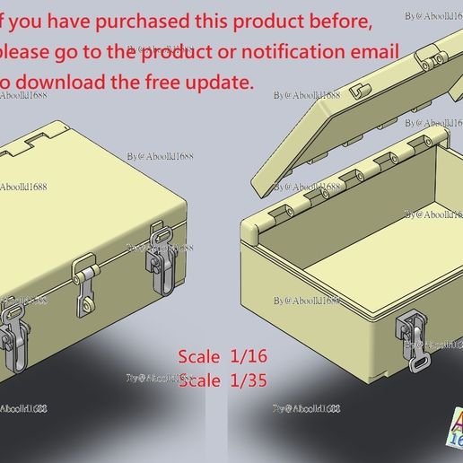 🐅 Tiger Tank Early Rear Case Box_1(STL-16-35)・ 3D File for 3D printing ...