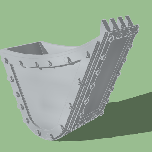 🚜 Excavator Bucket・ STL File for 3D printing・Cults