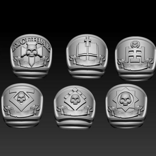 🎲 Silver Wardens Exterminatus And Nemestrike Shoulder Pads and Tilt ...