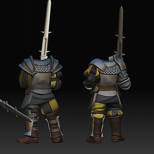 🫡 Body German Zweihander (Doublesword)・ STL File for 3D printing・Cults
