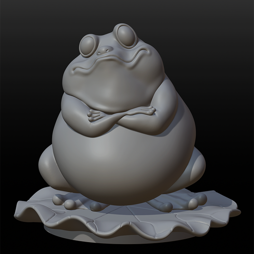 🐸 Funny Frog: Desktop Ornament.・ STL File for 3D printing・Cults