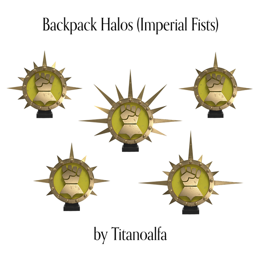 🎒 Backpack Halo Imperial Fists・Free STL File for 3D printing・Cults