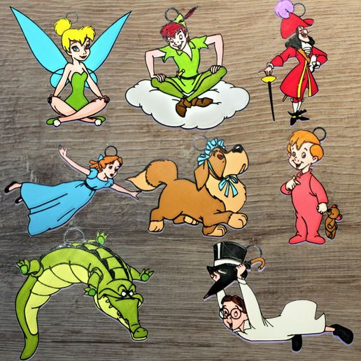 🎄 Set of 8 Disney Peter Pan ornaments・ STL File for 3D printing・Cults