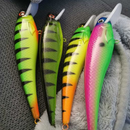 🎣 Fishing Lure Wobbler Crankbait Pike Muskie Zander Walleye Trolling ...