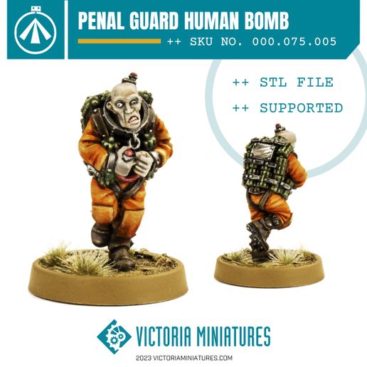 💂 Penal Guard Human Bomb・ 3D File for 3D printing・Cults