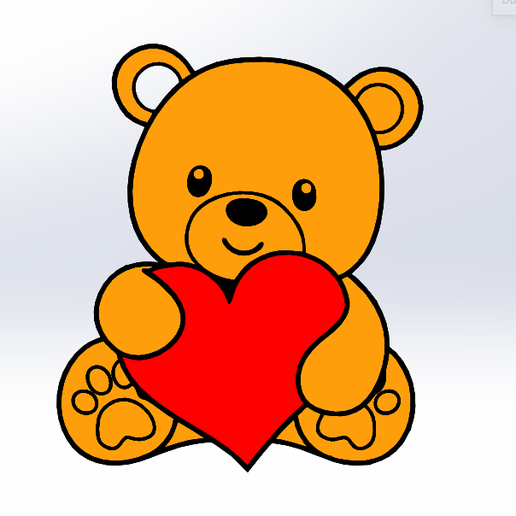 heart teddy bear coloring pages