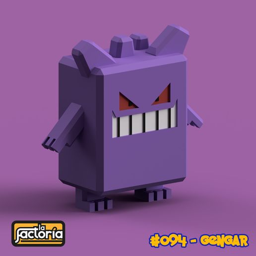 3D file 094 - GENGAR - POKÉMON QUEST 🐉 ・3D printable model to download ...