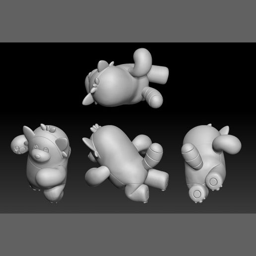 🐉 Pokemon Stufful Bewear・ STL File for 3D printing・Cults