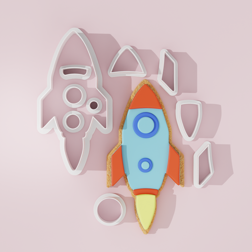 STL file Rocket Cookie Cutter 🚀 ・3D printing model to download・Cults