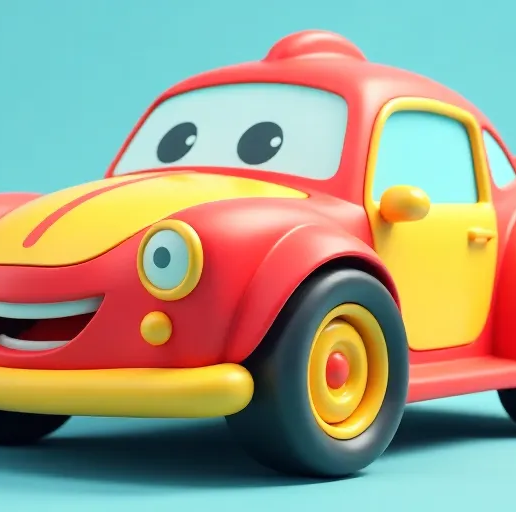 🚗 Friendly Cartoon Car Character・ STL File for 3D printing・Cults