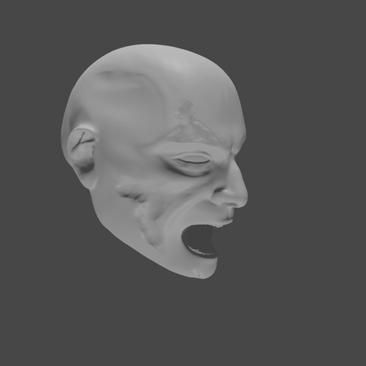 🧟 Screamer Zombie Action Figure Head Sculpt 3D print model・ STL File ...