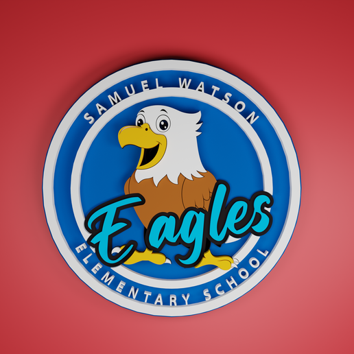 Fichier STL Eagle school logo 🦅 ・Plan à imprimer en 3D à télécharger・Cults
