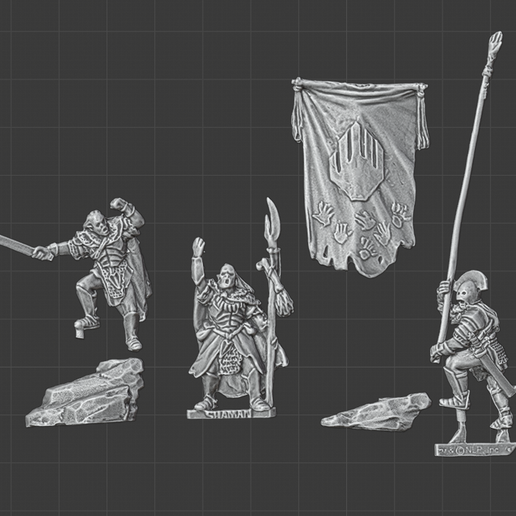 OBJ file Uruk of the White Hand STL Pack ・3D print object to download・Cults