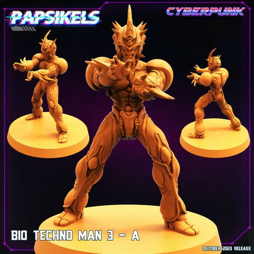 3D file BIO TECHNO MAN 3 - A 👨 ・3D printer design to download・Cults