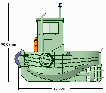 🚢 mini tug tugboat scalable ship model boat・ STL File for ・Cults