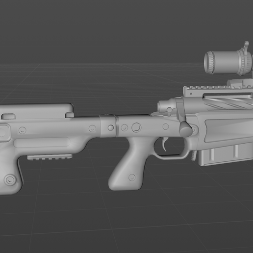 OBJ file US MK13 Mod 7 sniper rifle digital model 🔫 ・3D printer design ...