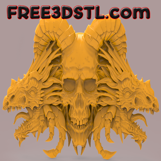 🐉 Dragon Skull 3D STL Model for CNC Router Engraving, Carving Machine ...