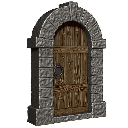 🏰 Castle / Medieval Door (doorway and block surround)・Free STL File for ...