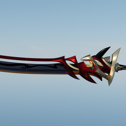 💤 Genshin impact Arataki Itto Claymore Redhorn Stone­thresher model 3d ...