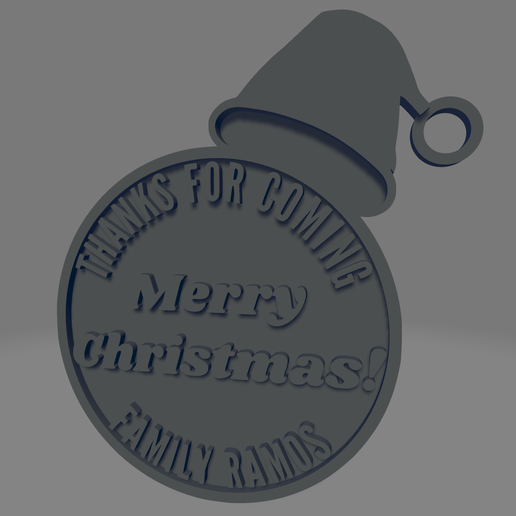 STL file 'Merry Christmas' Keychain - Ramos Family Edition, Perfect ...