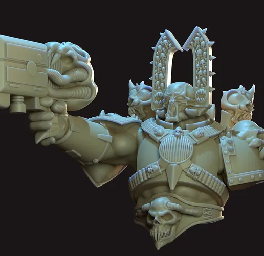 👤 Kharn the betrayer BUST・ STL File for 3D printing・Cults