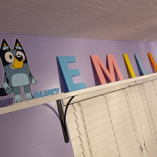 🎨 Bluey Character Art (Coco) With Custom Nameplate Base・ STL File for ...