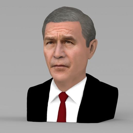 👤 George W Bush bust for full color 3D printing・ 3D File for 3D ...