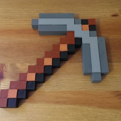 STL file MInecraft pickaxe 🧸 ・3D print design to download・Cults