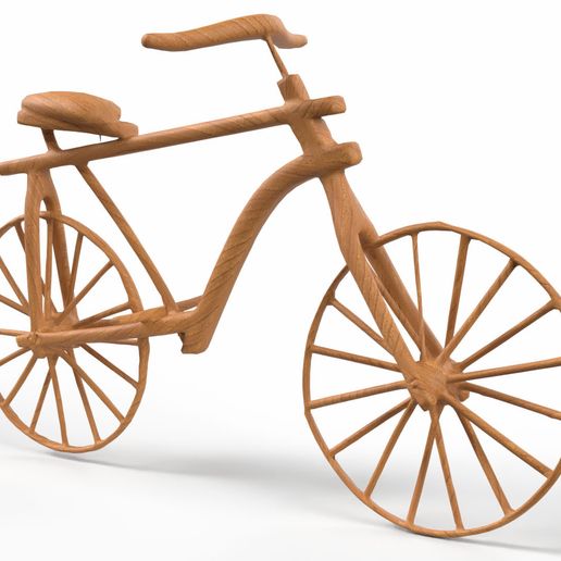 🪵 Wooden Bicycle・ STL File for 3D printing・Cults