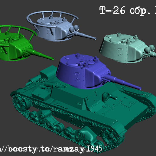 🪖 Large collection of T-26 variants 1:100 (Commercial license)・ 3D File ...