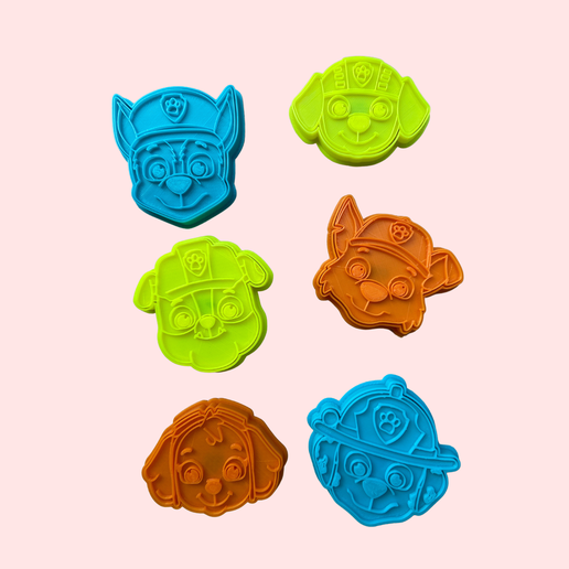 STL file CUTTER AND STAMP PACK - PAW PATROL - CUTTER COOKIES CANINE ...